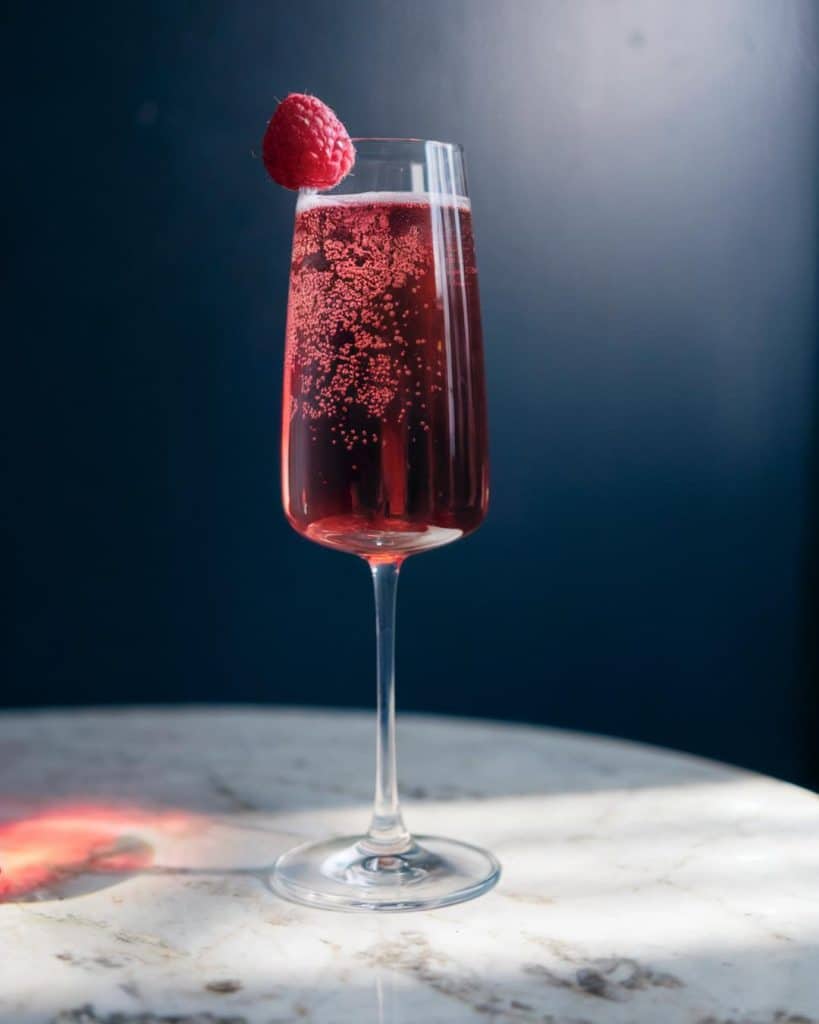 Kir Royale: A Winter Champagne Cocktail with 2 Ingredients