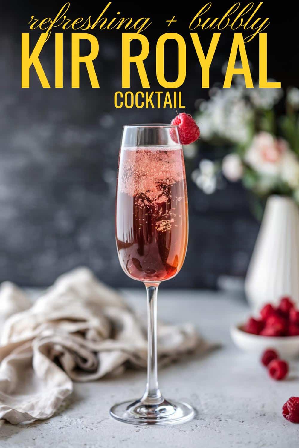 Kir Royale: A Winter Champagne Cocktail with 2 Ingredients