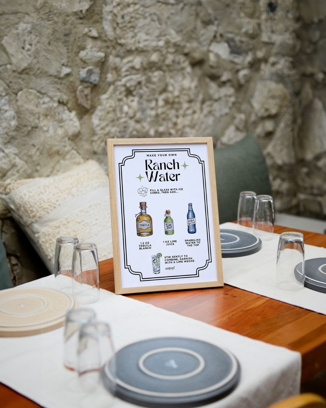 Ranch Water Recipe Card - Revel & Delight